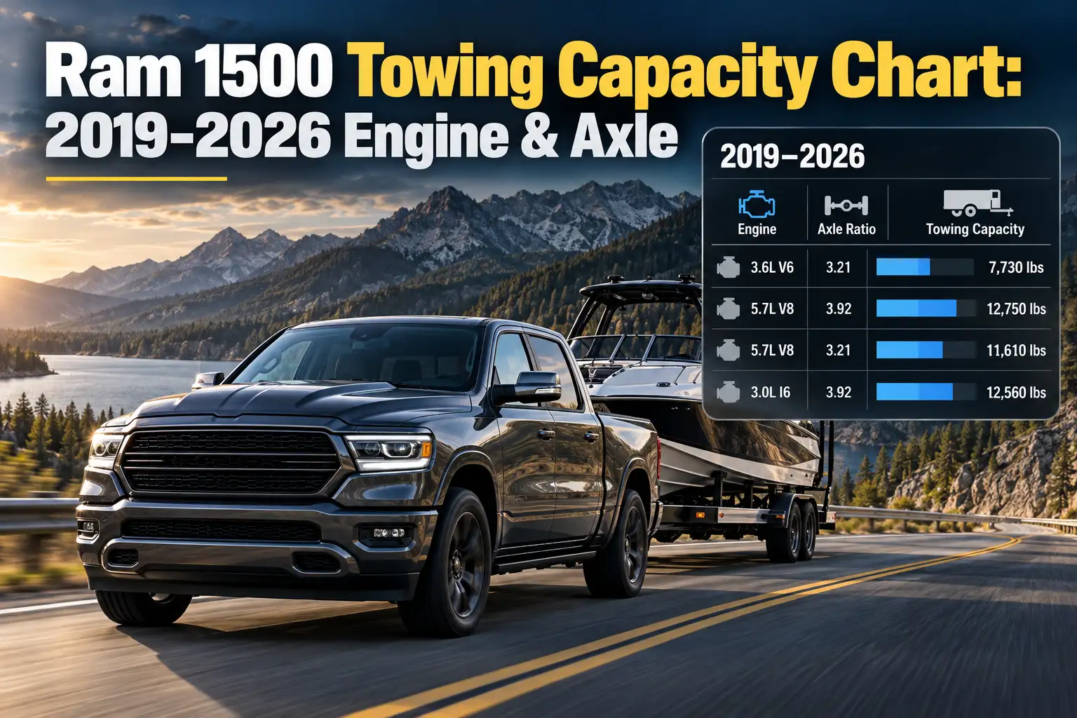 Ram 1500 Towing Capacity Chart: 2019-2026 Engine & Axle