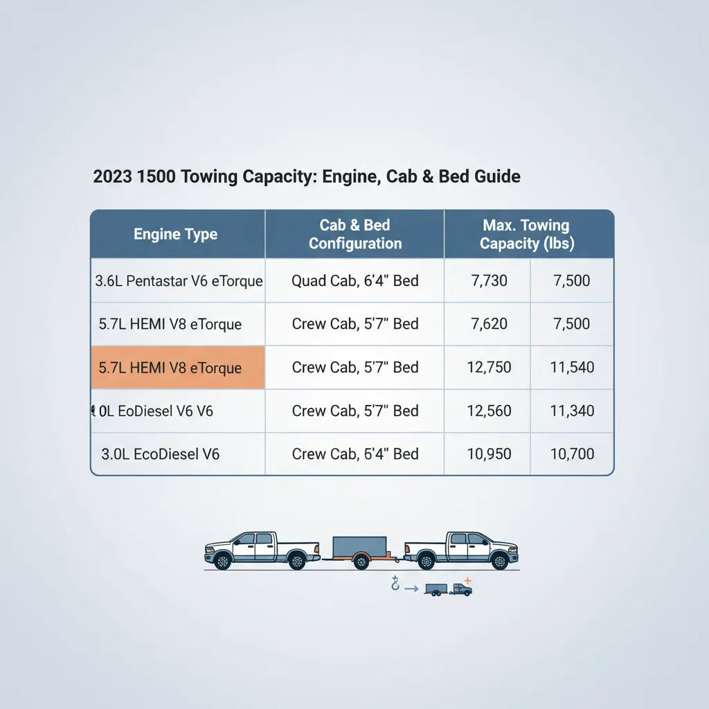 2023 Ram 1500 Towing Capacity Chart: Engine, Cab, And Configuration ...