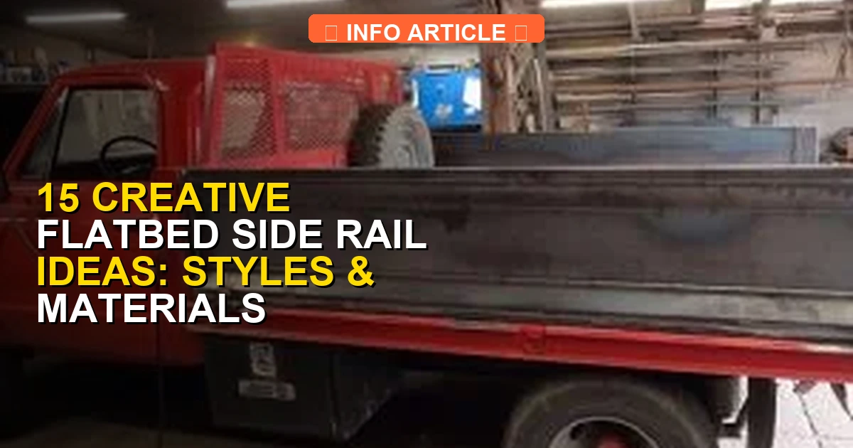 15 Creative Flatbed Side Rail Ideas: Styles & Materials [2026] - Truck ...